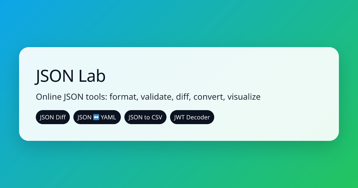 JSON to CSV Converter - Convert JSON to Excel/Sheets | JSON Lab